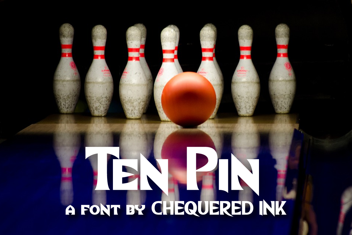 Ten Pin Font | Chequered Ink | FontSpace