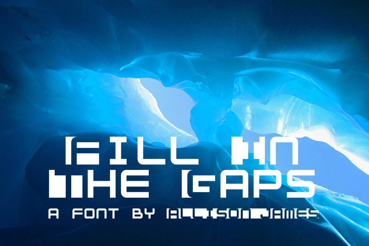 Fill In The Gaps Font | Chequered Ink | FontSpace