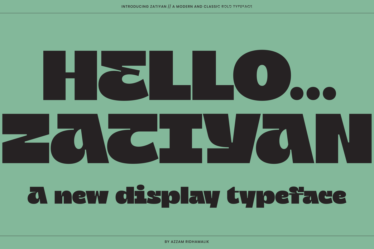 Zatiyan Font | Zarma Type Foundry | FontSpace