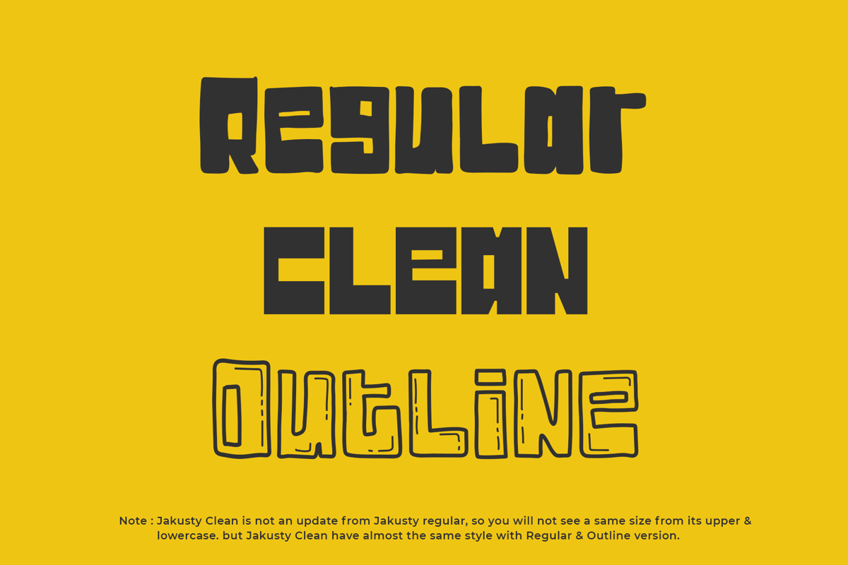 Jakusty Clean Font | jadatype | FontSpace