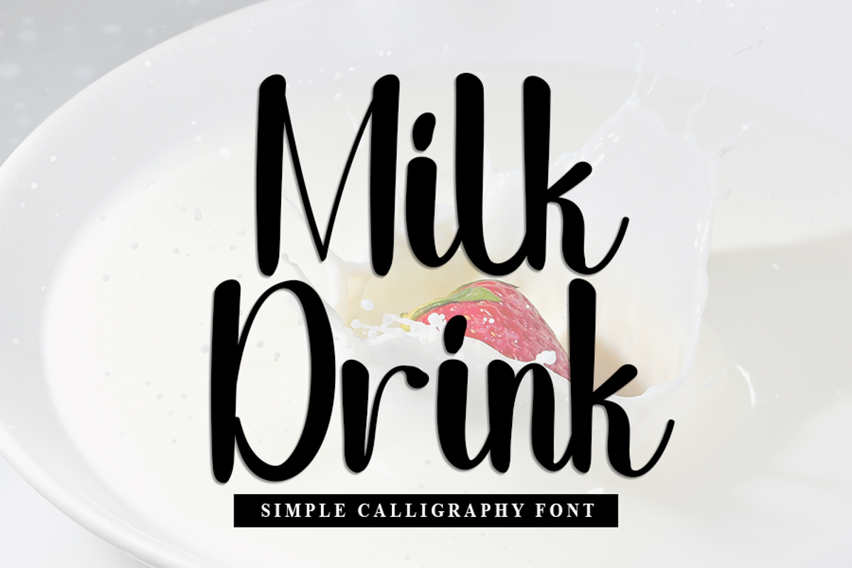 Milk Drink Font | FreshTypeINK | FontSpace