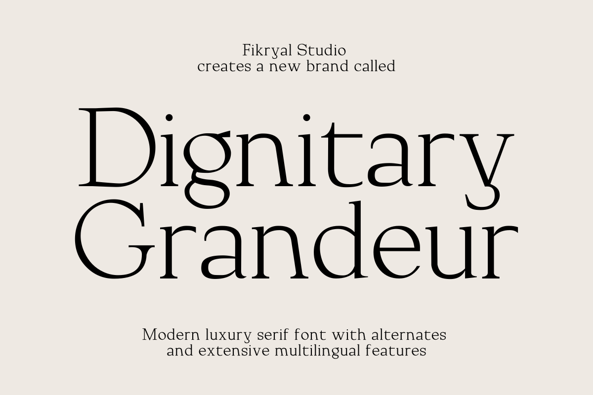 Dignitary Grandeur Font | fikryalstudio | FontSpace