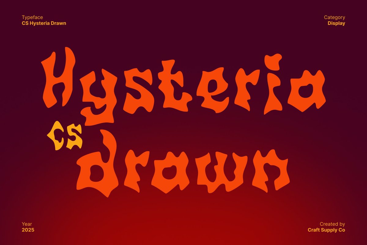 CS Hysteria Drawn Font - Free Download