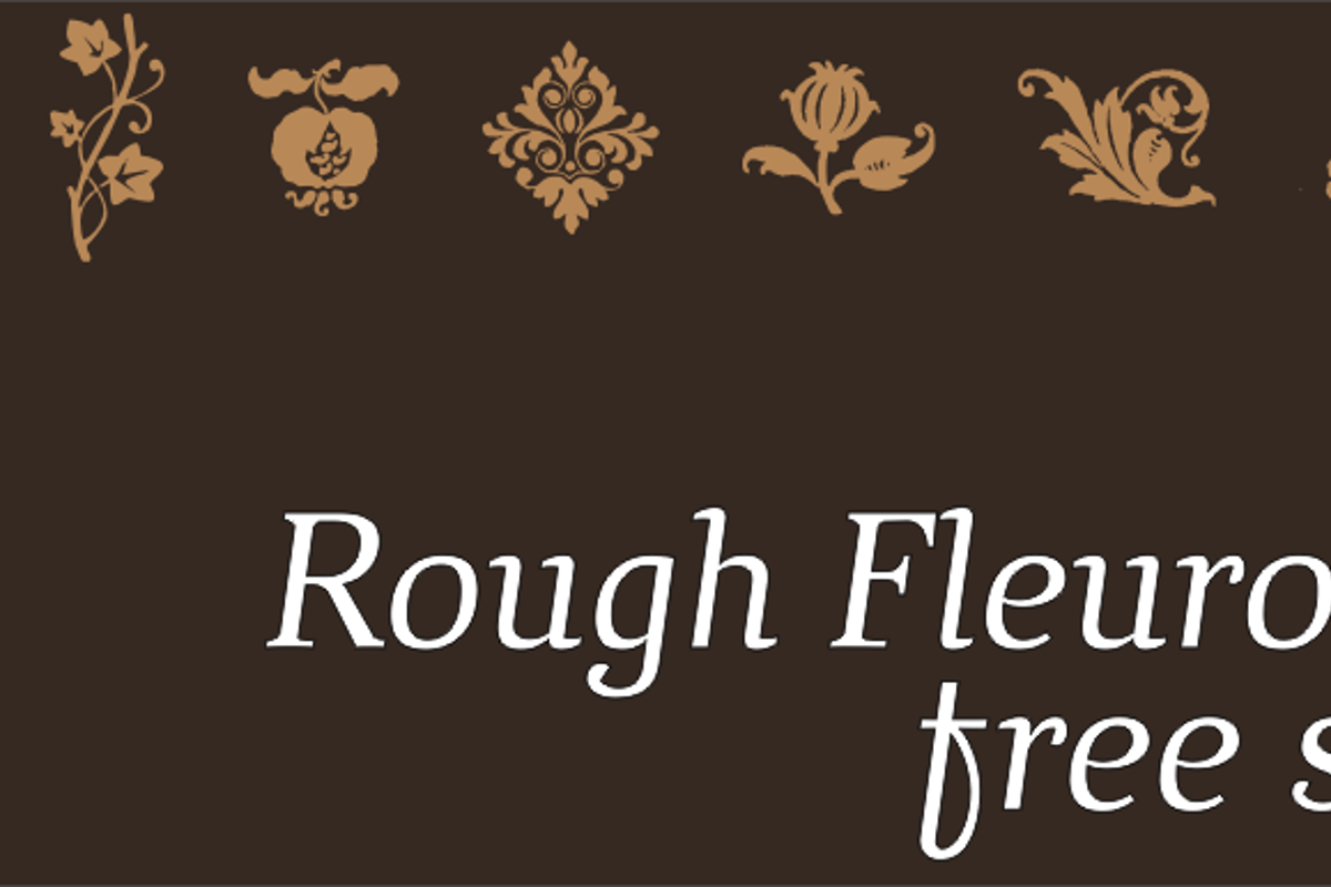 Rough Fleurons Font | Intellecta Design | FontSpace