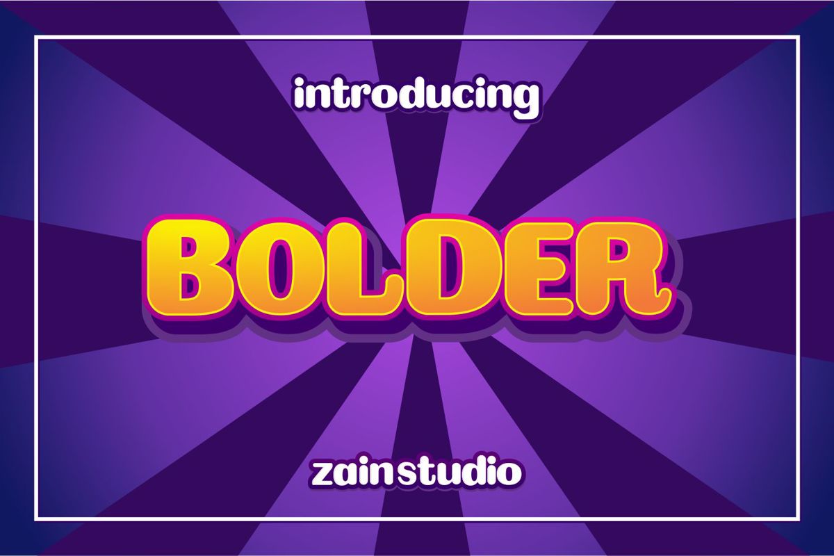 BOLDER Font | zainstudio | FontSpace