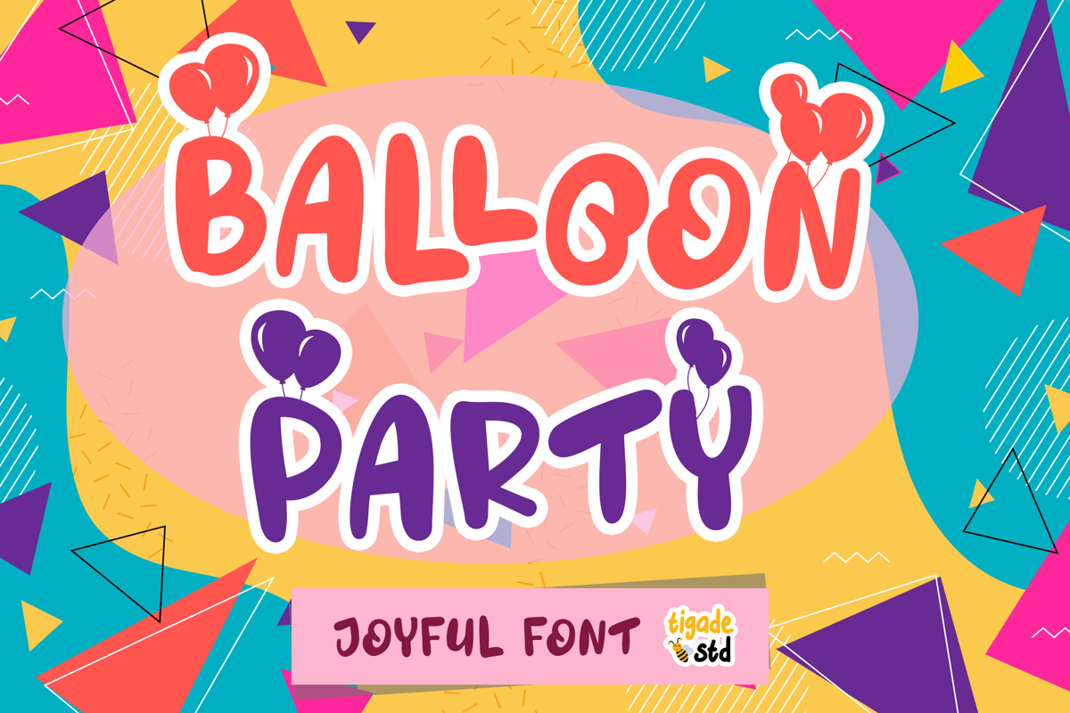 Balloon Party Font | Tigade Std | FontSpace