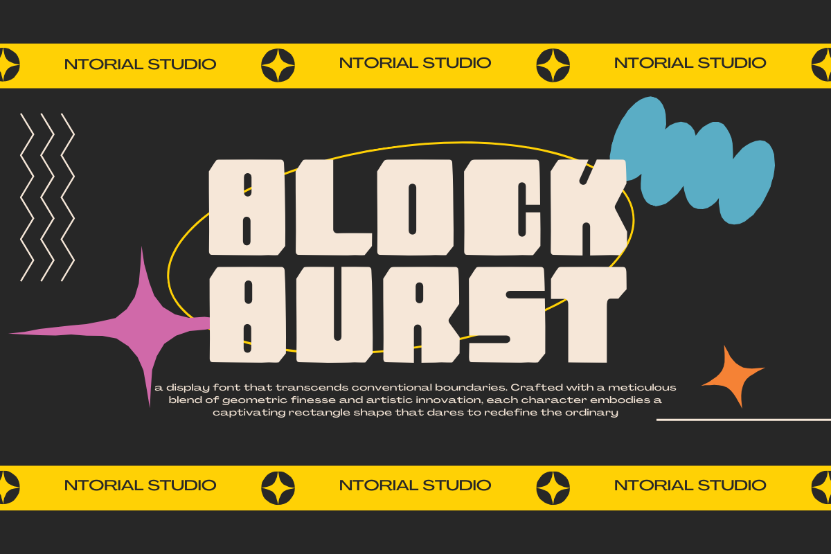 Block Burst Font | ntorialstudio | FontSpace