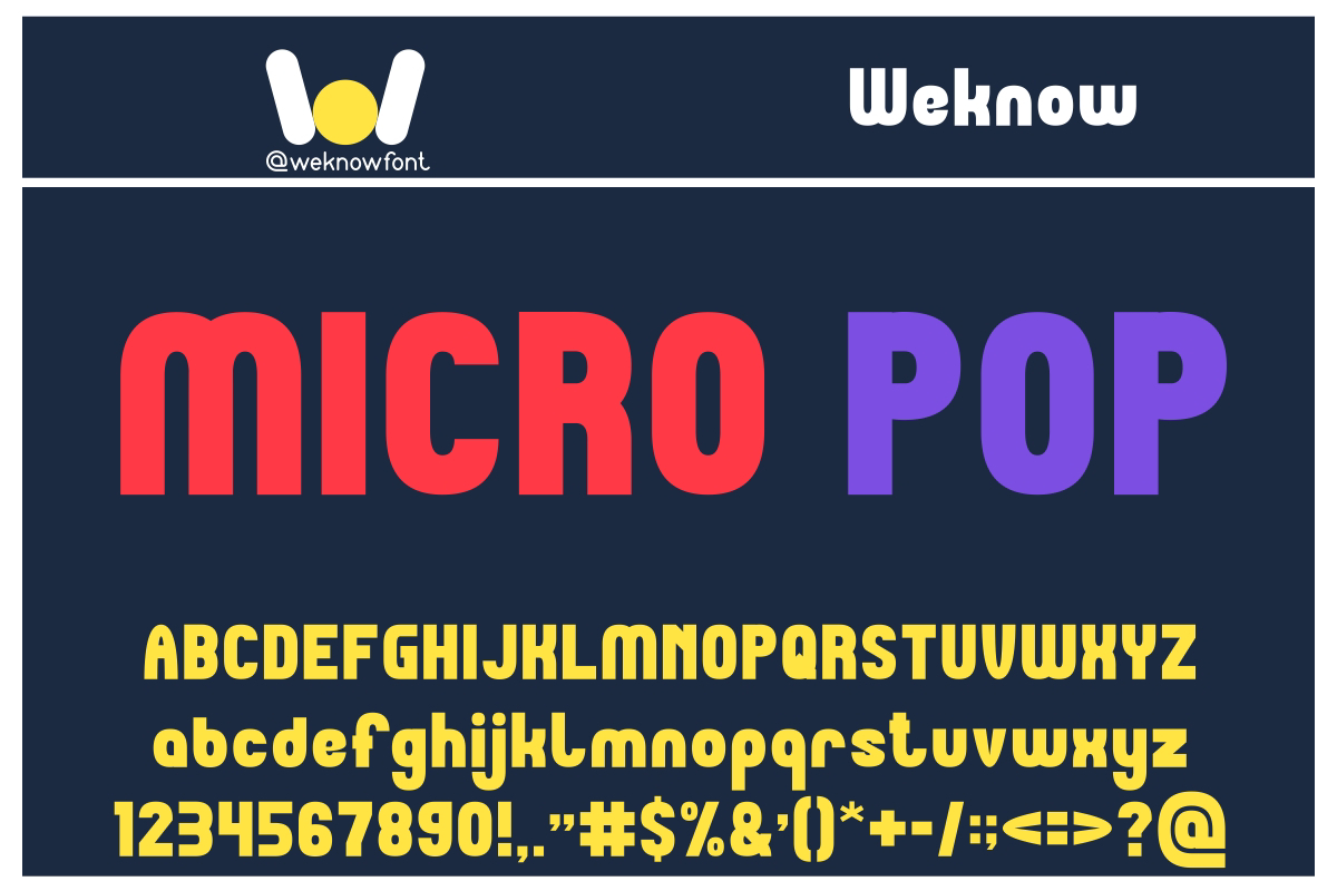 MICRO POP Font - Free Download