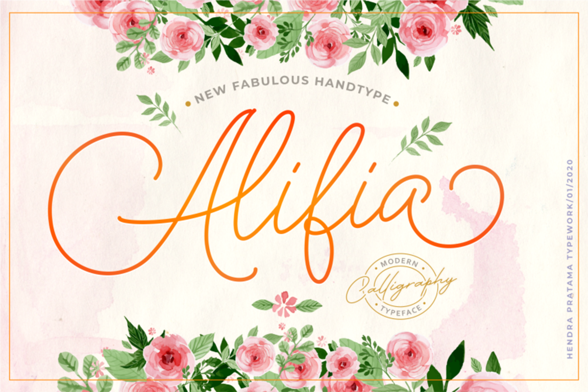 Alifia Font | HPTypework | FontSpace