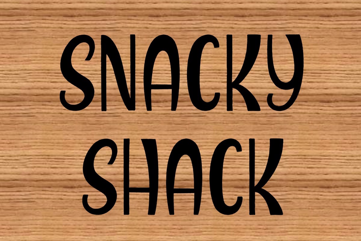 Snacky Shack Font | Jonathan S. Harris | FontSpace