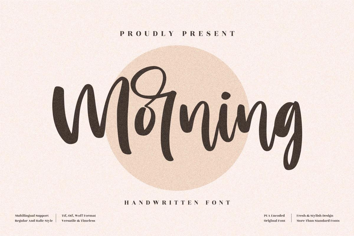 Morning Font | Perspectype Studio | FontSpace