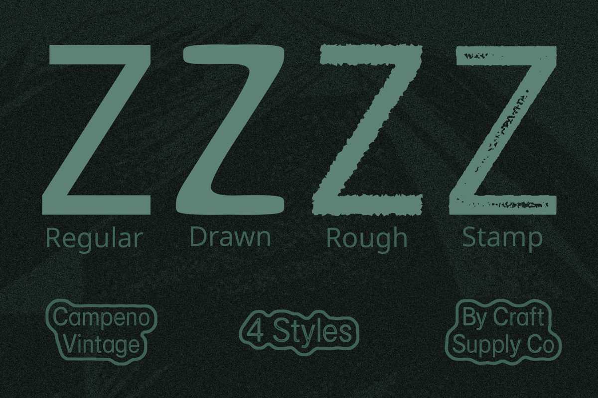 Campeno Vintage Stamp Font | craftsupplyco | FontSpace