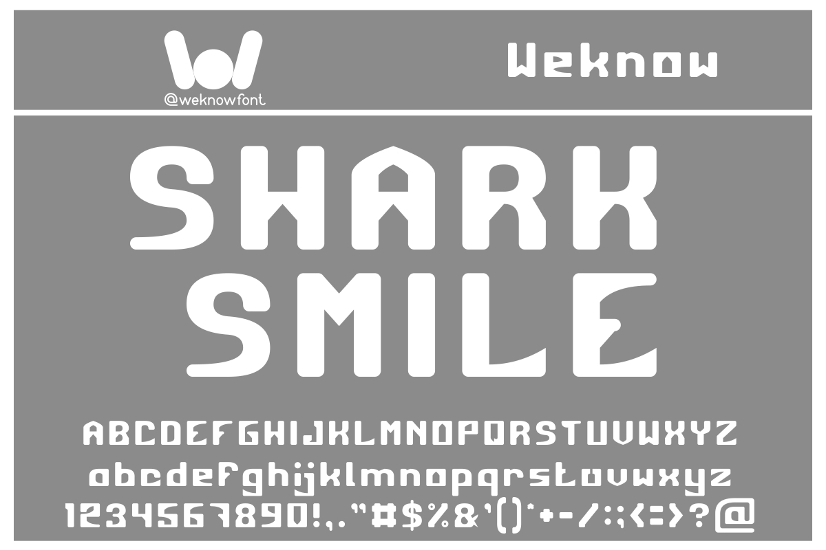 Shark Smile Font | weknow | FontSpace