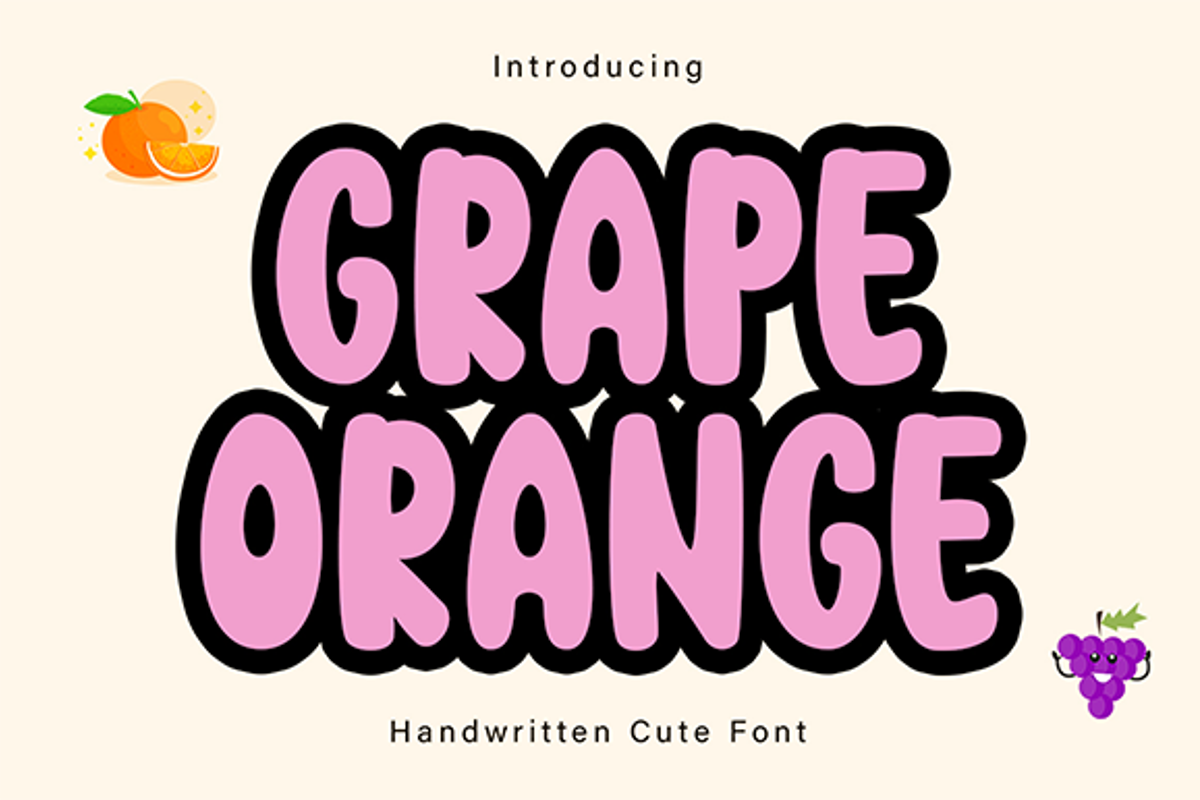 GRAPE ORANGE Font | DN Creative | FontSpace