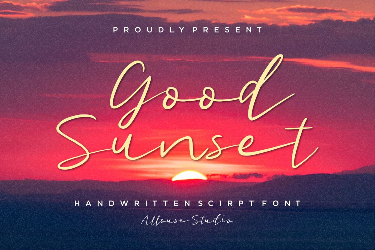Good Sunset Font | Allouse.Studio | FontSpace