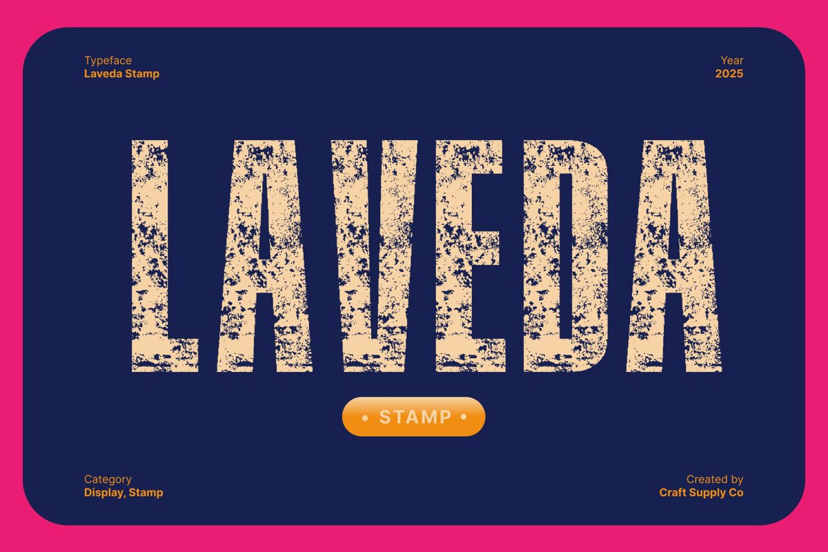 Laveda Stamp Font - Free Download