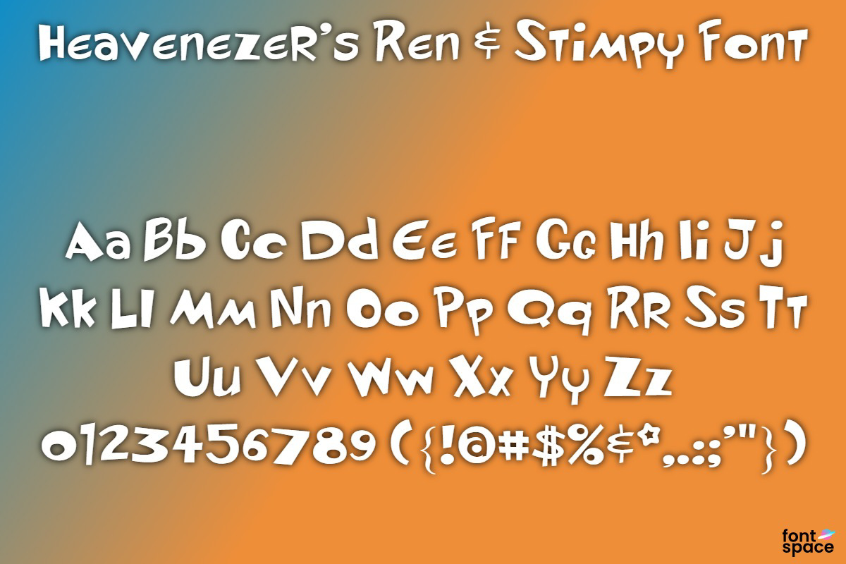 Heavenezer's Ren & Stimpy Font - Free Download