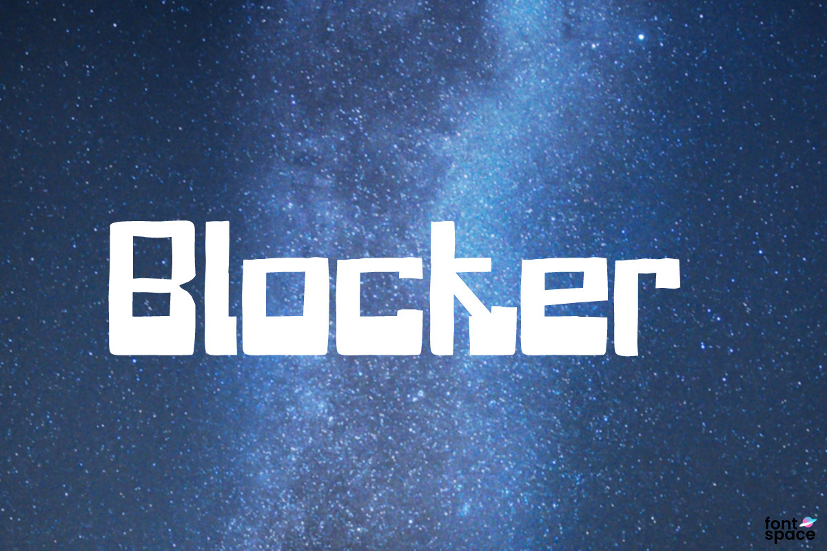 Blocker Font | selawe | FontSpace