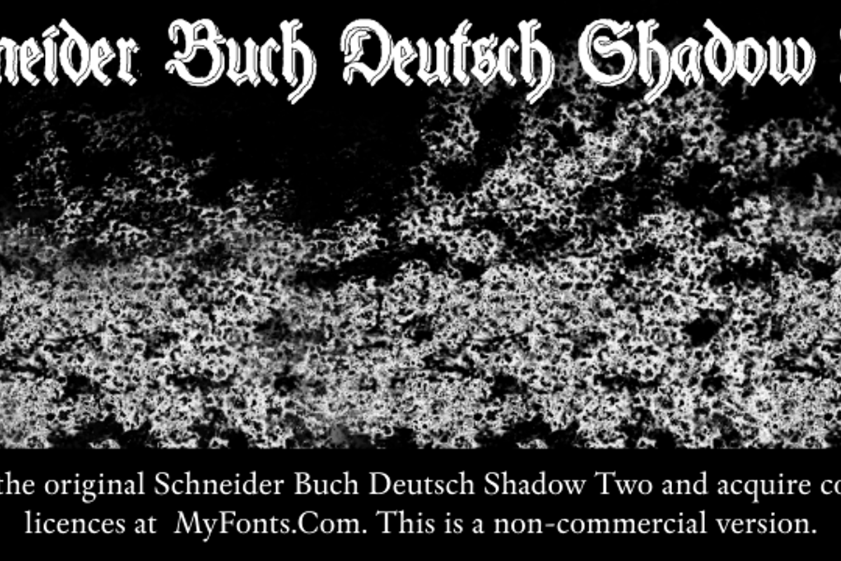 Schneider Buch Deutsch Shadow T Font | Intellecta Design | FontSpace