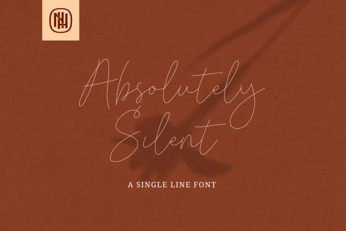 Absolutely Silent Single Line Font - Free Download