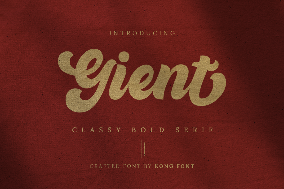 Gient Font | Fontkong | FontSpace