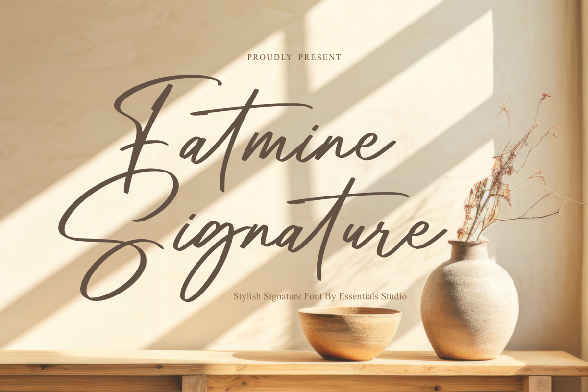 Fatmine Signature Font | Essentials Studio | FontSpace