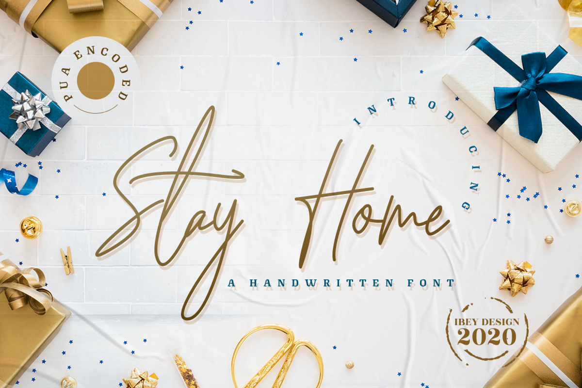 Stay Home Font | Ibeydesign | FontSpace