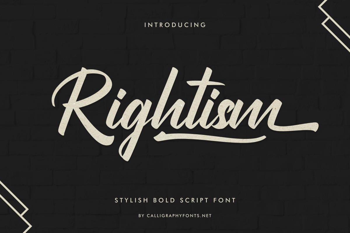 Rightism Font | CalligraphyFonts.net | FontSpace