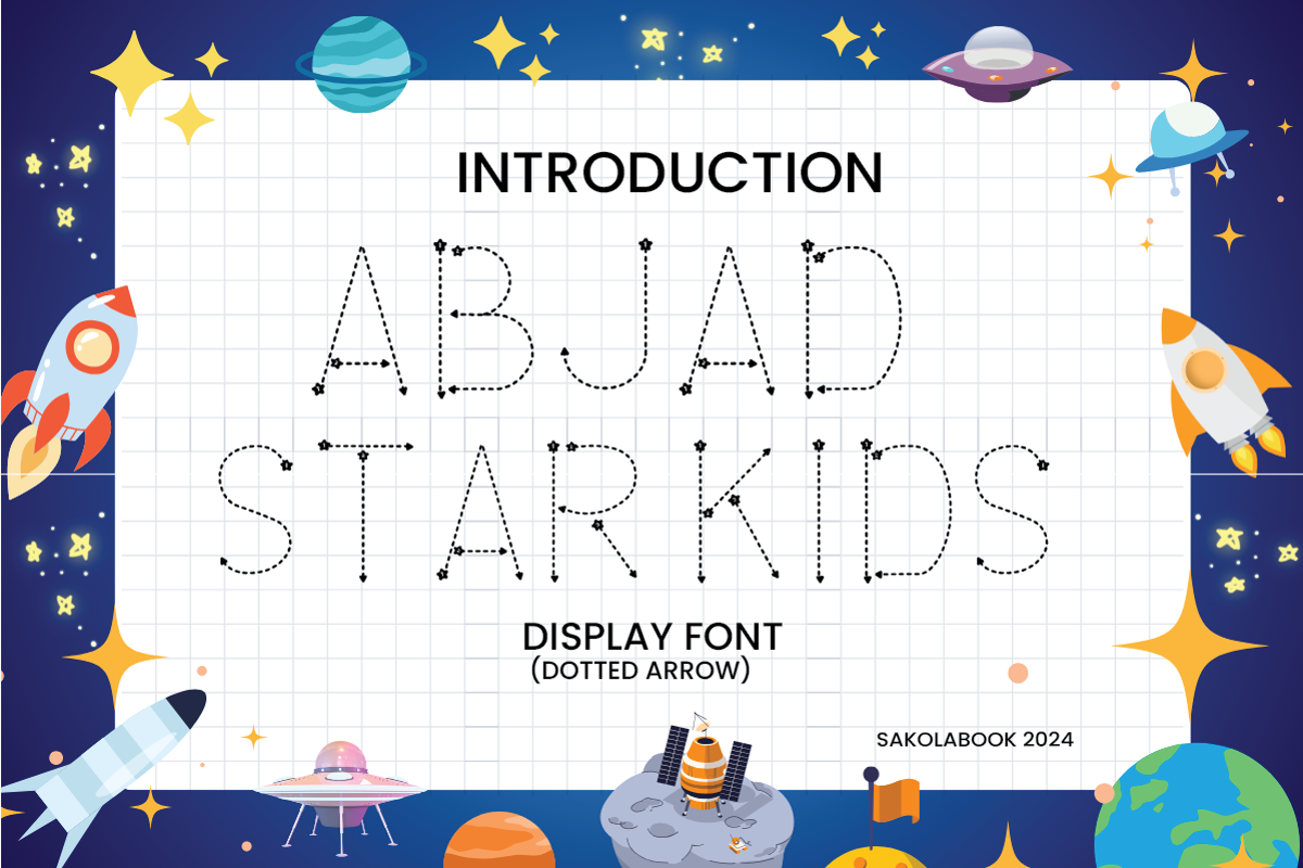 STARS KID DOTT LINE Font - Free Download