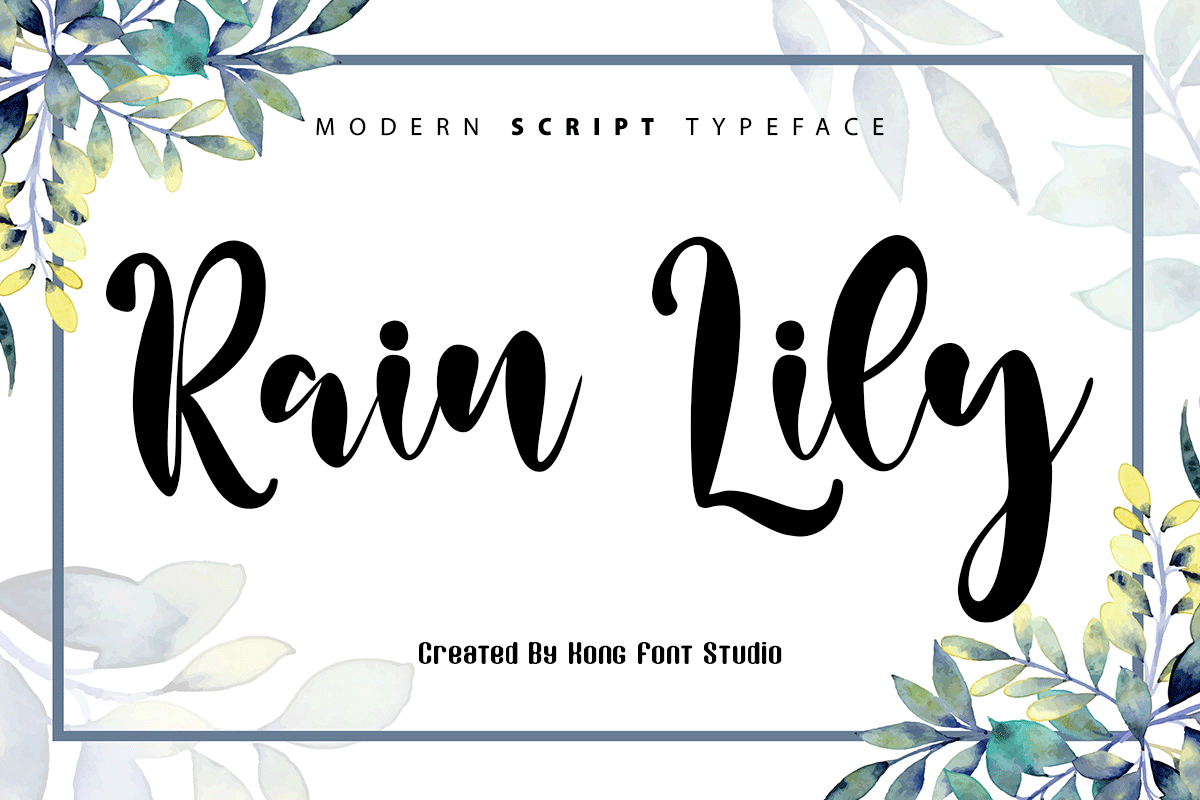 Rain Lily Font | Fontkong | FontSpace