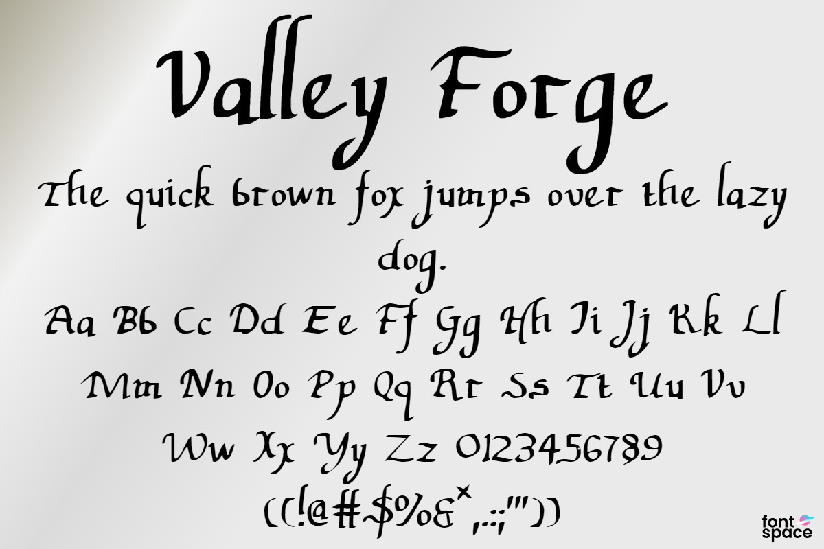Valley Forge Font | Iconian Fonts | FontSpace