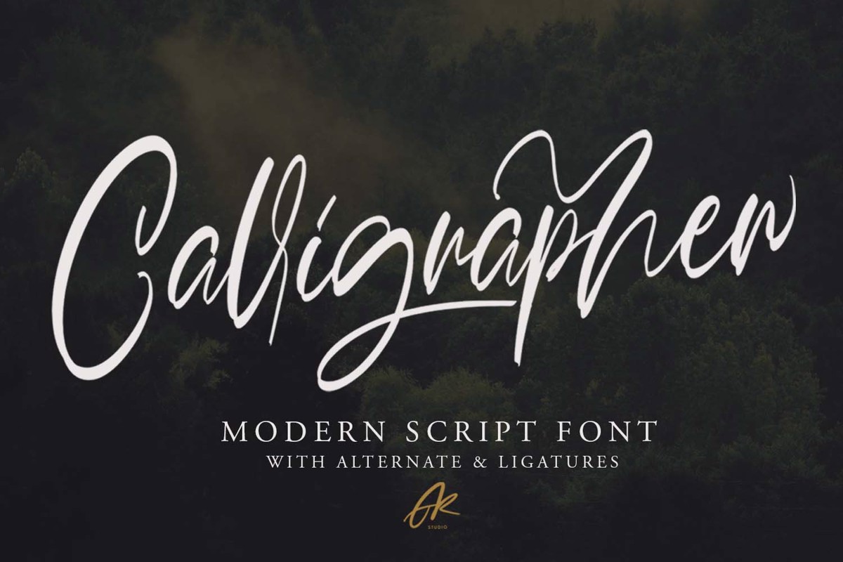 Calligrapher Font Arendxstudio FontSpace