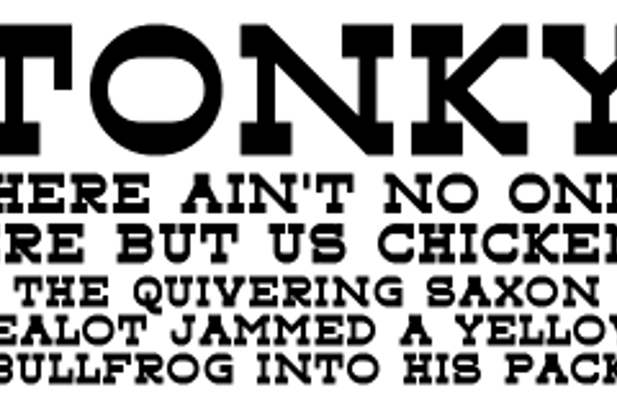 Tonky Font | Grudnuk Creations | FontSpace