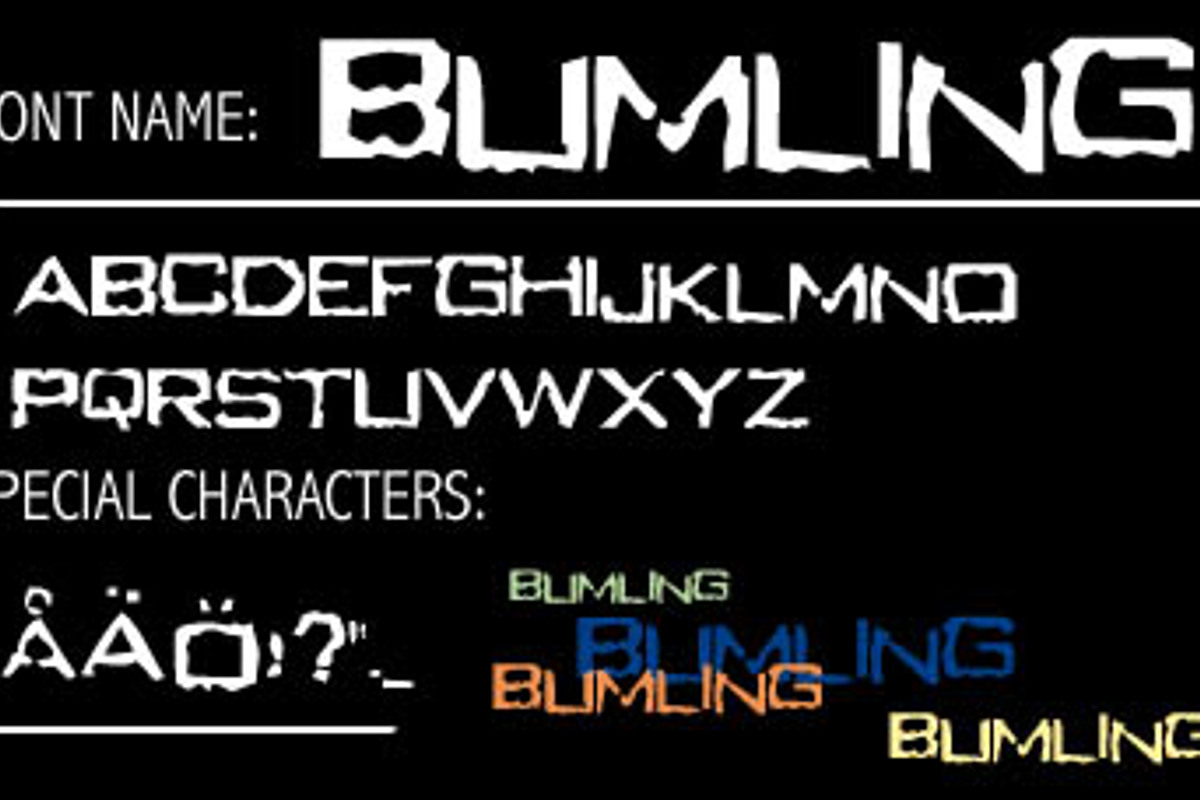 Bumling Font | MillaN | FontSpace