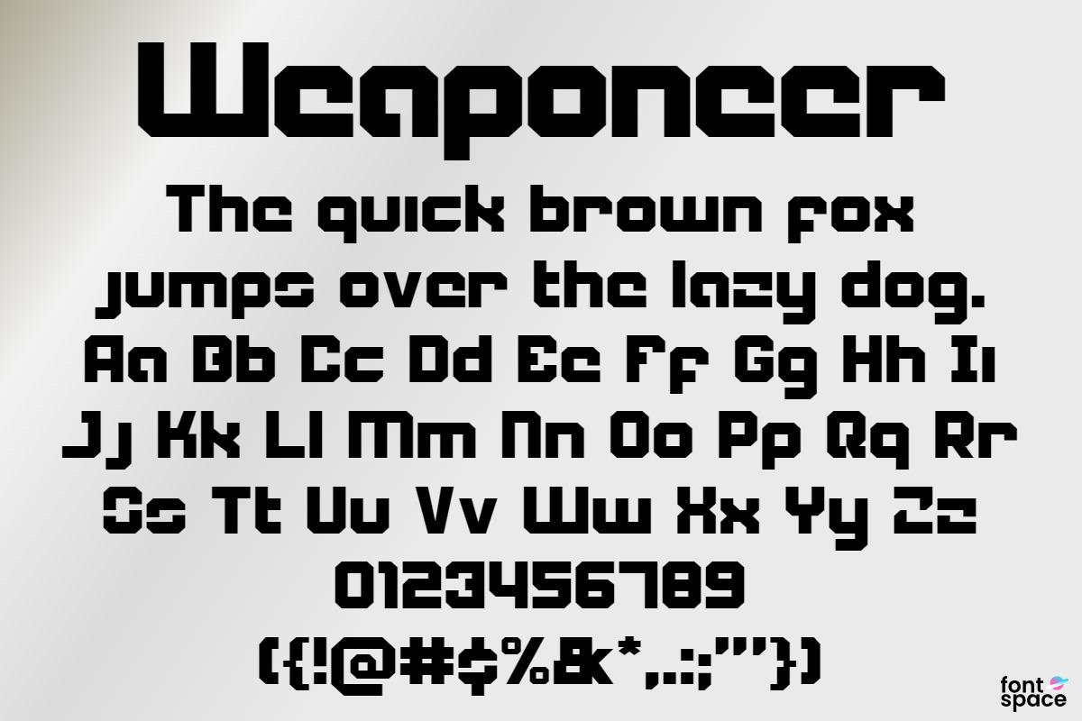 Weaponeer Font | Iconian Fonts | FontSpace