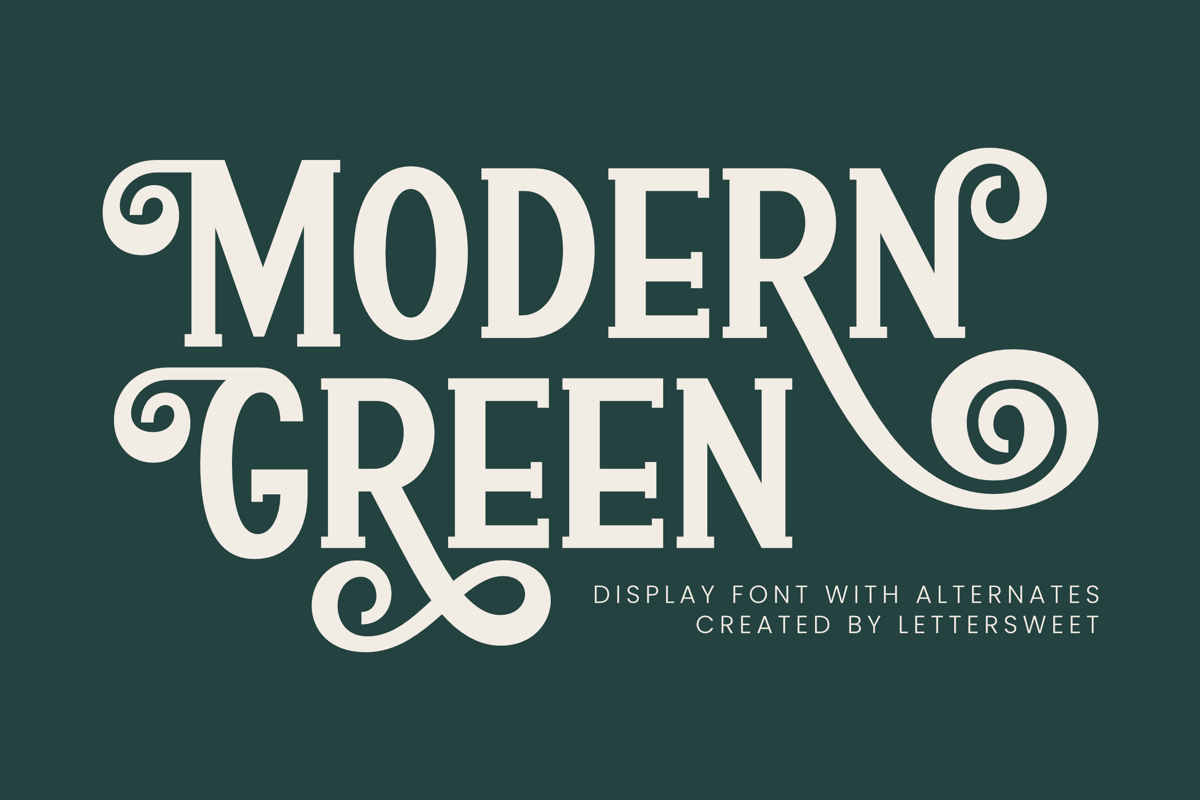 Modern Green Font - Free Download