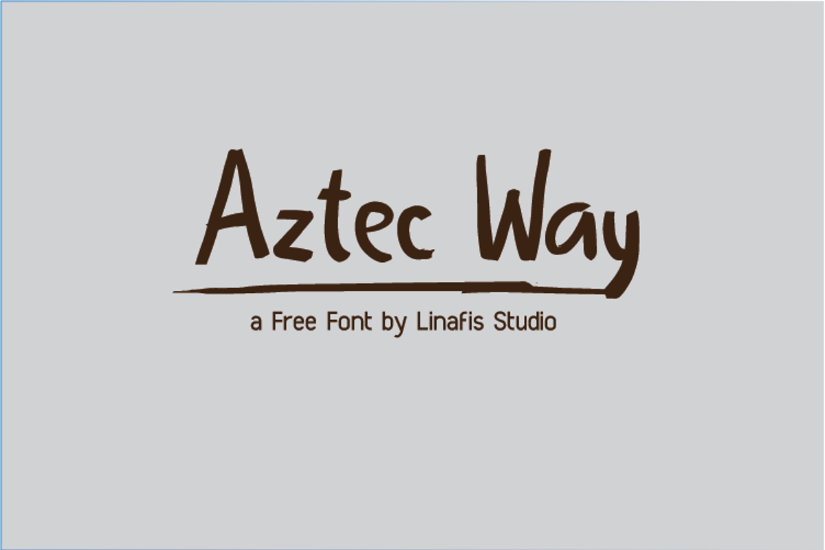 Aztec Way Font | Linafisstudio | FontSpace
