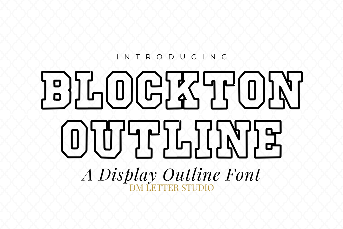 Blockton Outline Font - Free Download