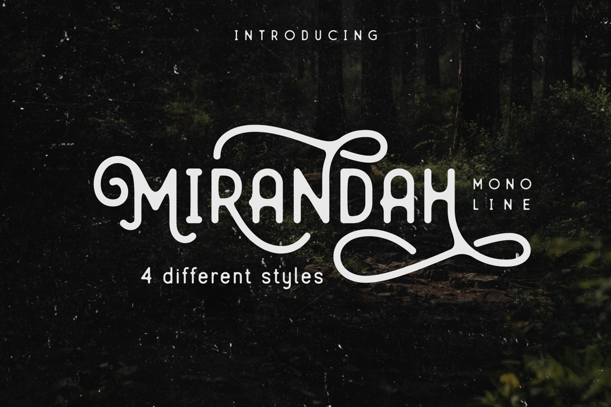 Mirandah Font | Arterfak | FontSpace