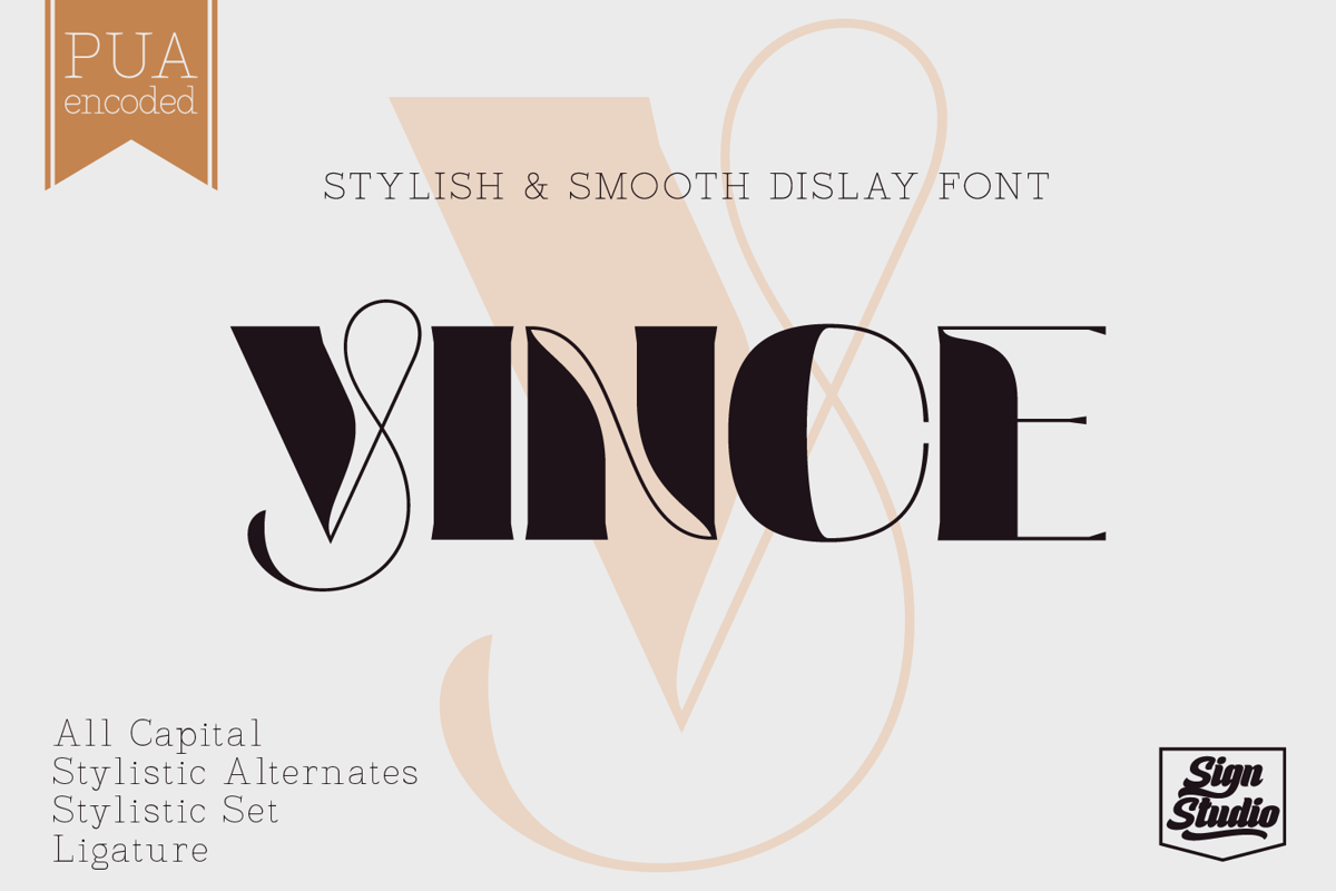 Vince Font | SIGN Studio | FontSpace