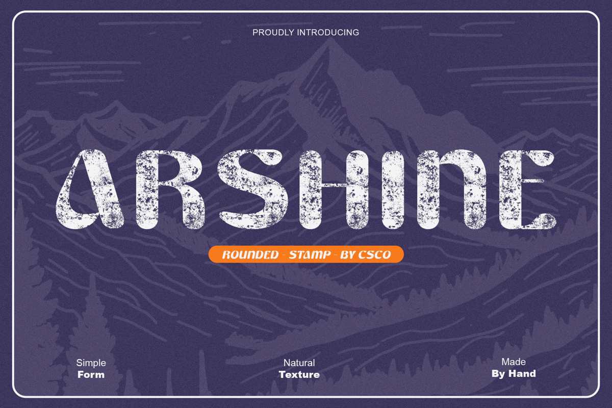 Arshine Rounded Stamp Font | craftsupplyco | FontSpace