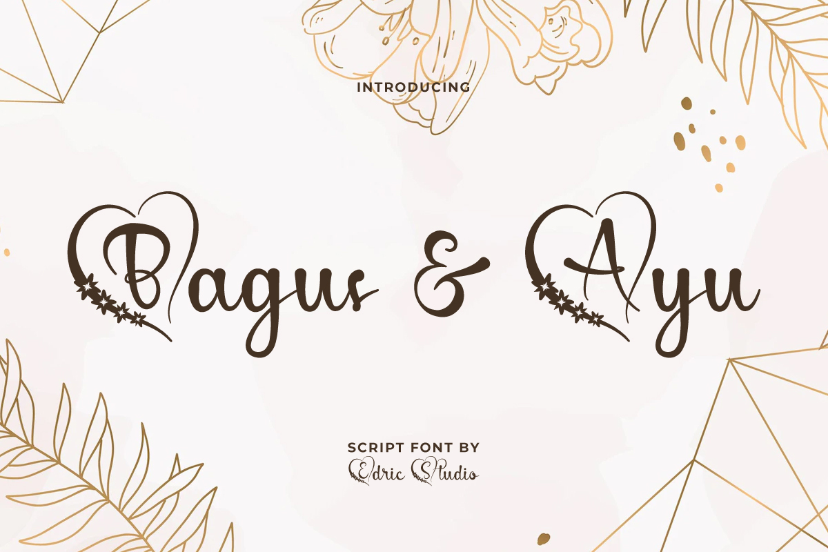 Bagus Dan Ayu Font | Edric Studio | FontSpace