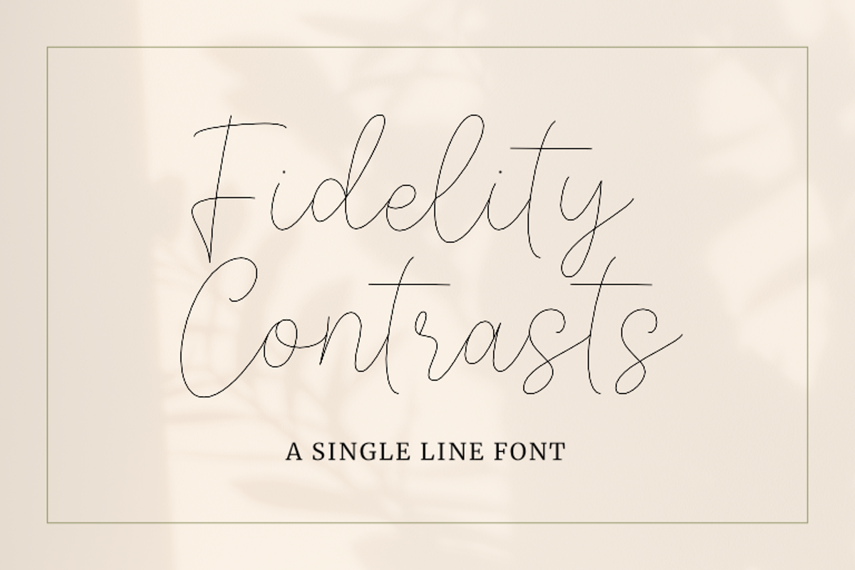 Fidelity Contrasts Single Line Font - Free Download