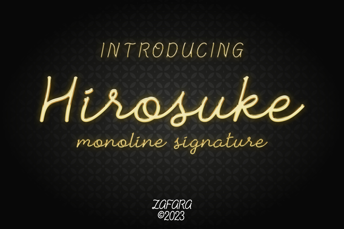 Hirosuke Font | ZafaraStudios | FontSpace