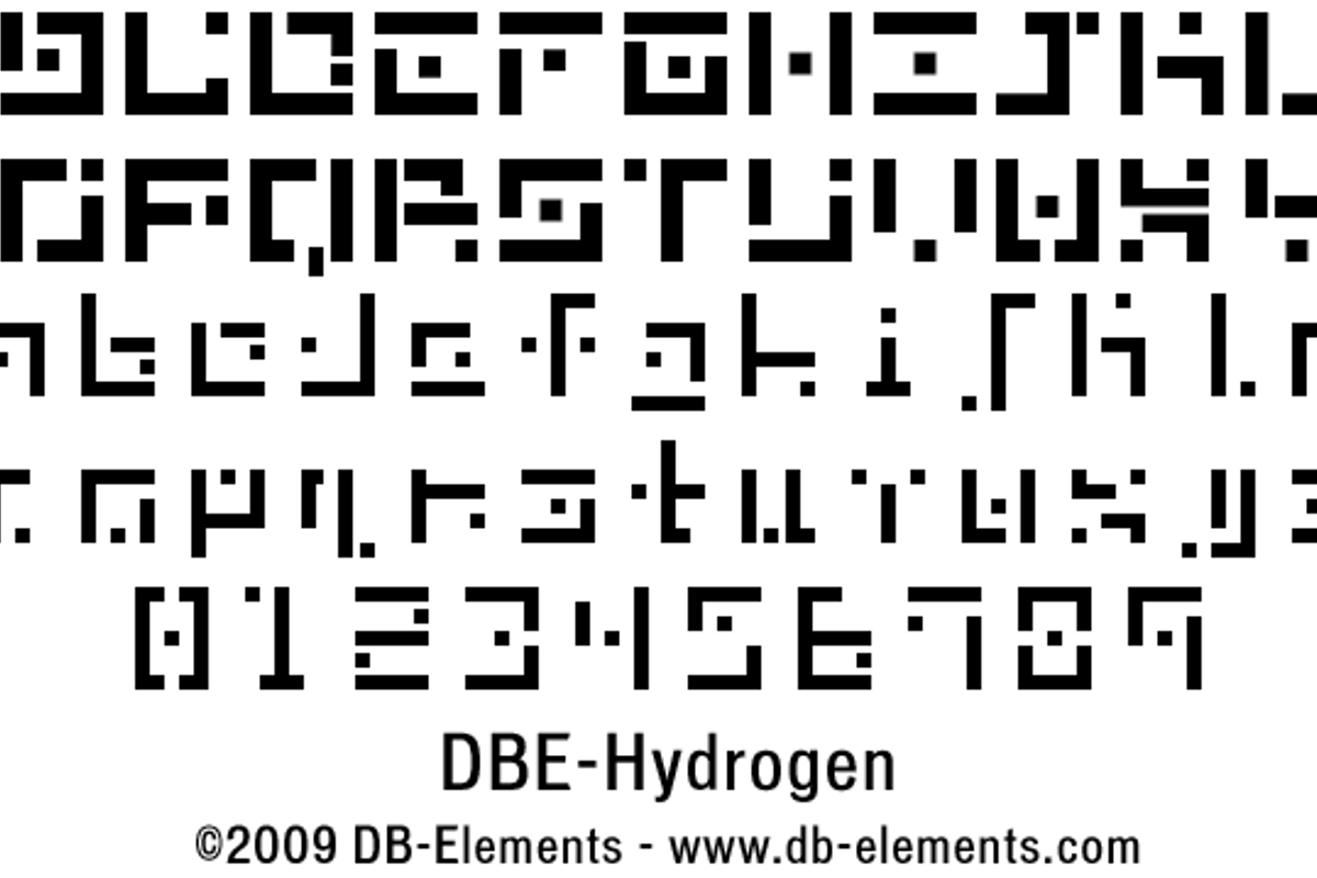 DBE-Hydrogen Font - Free Download