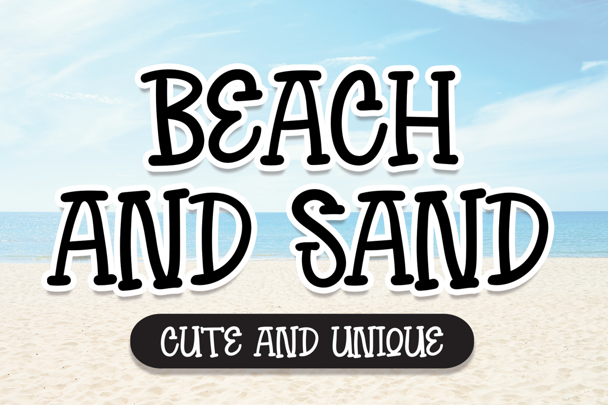Beach And Sand Font | scratchones_creative | FontSpace