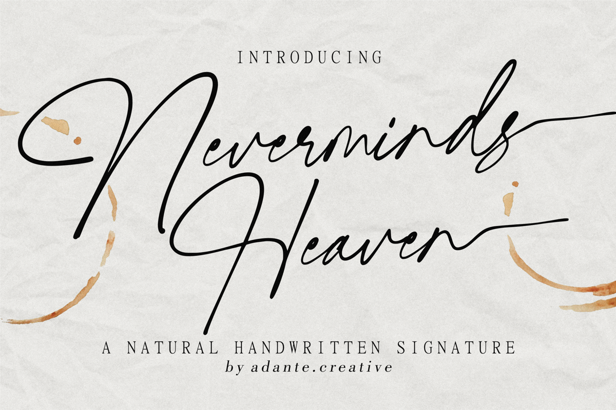 Neverminds heaven Font | Shopifont.co | FontSpace