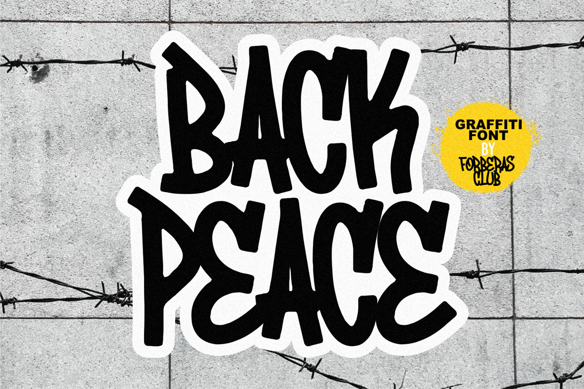 Back Peace Font | Forberas | FontSpace
