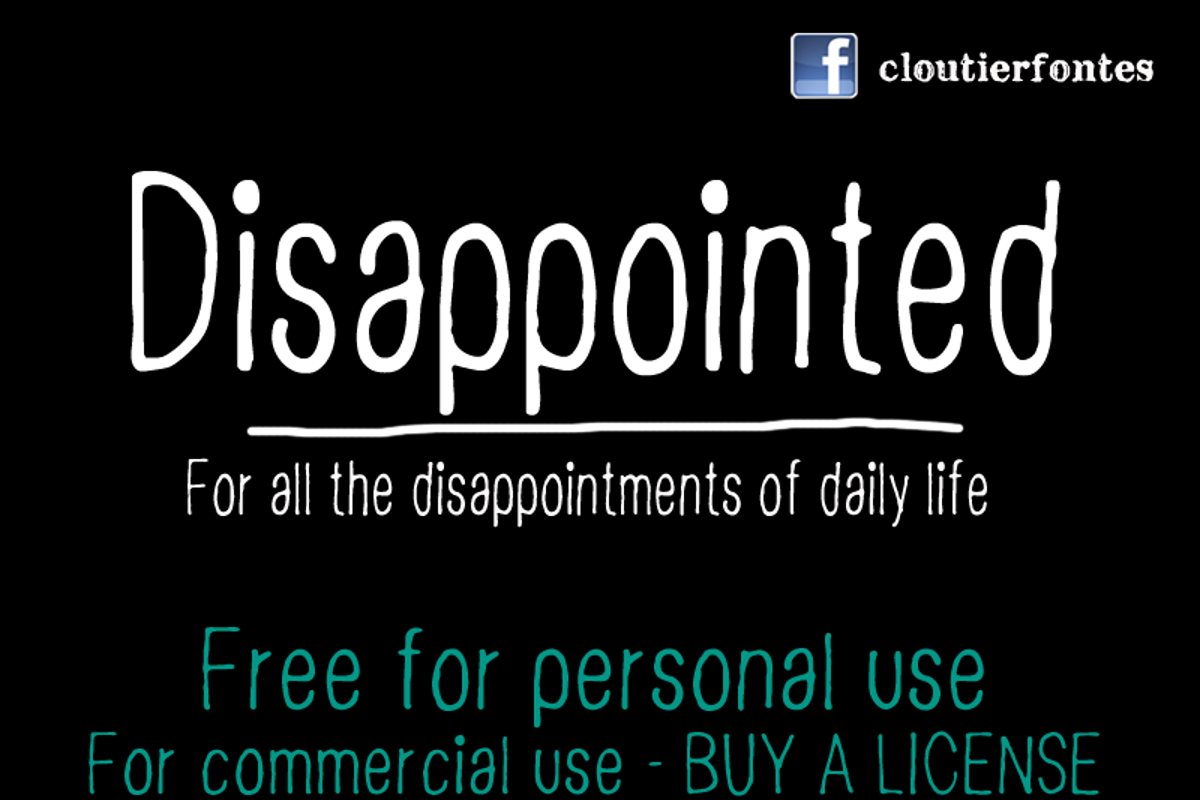 CF Disappointed Font - Free Download