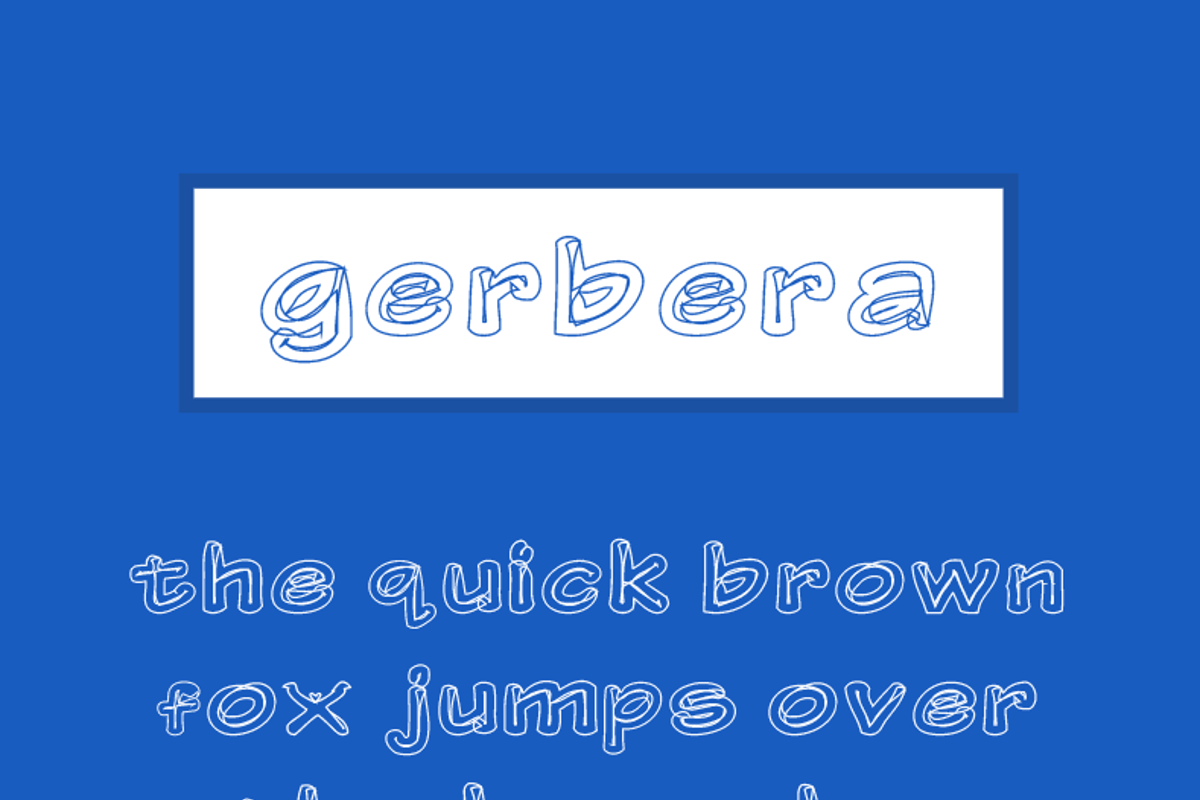 Gerbera Font | Jamel E. Robin | FontSpace